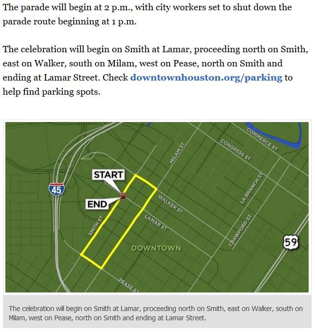 Astros Parade Route Map????