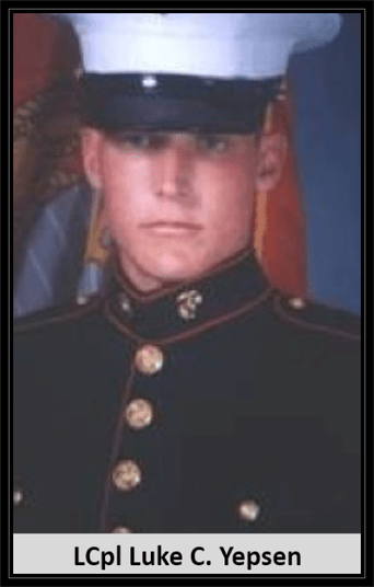 Info on: Luke C. USMC Greenbelt placard.