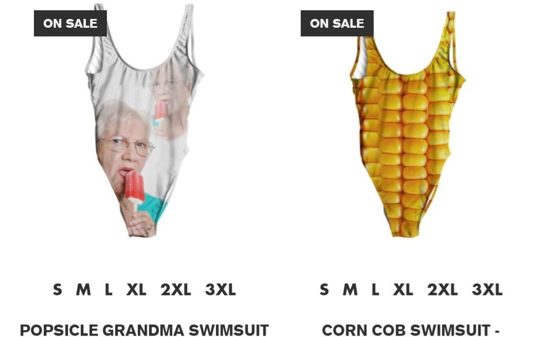 Funny bathing suites! This site has tons of weird funny and WTF