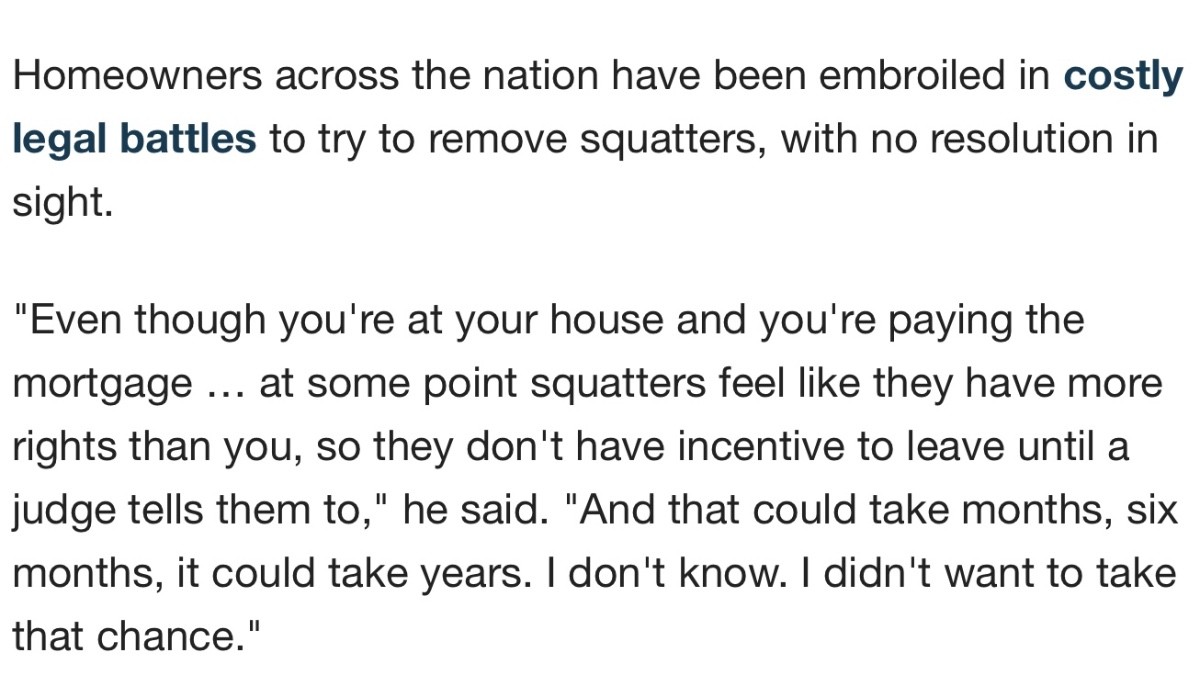 Squatters - what the hell!!