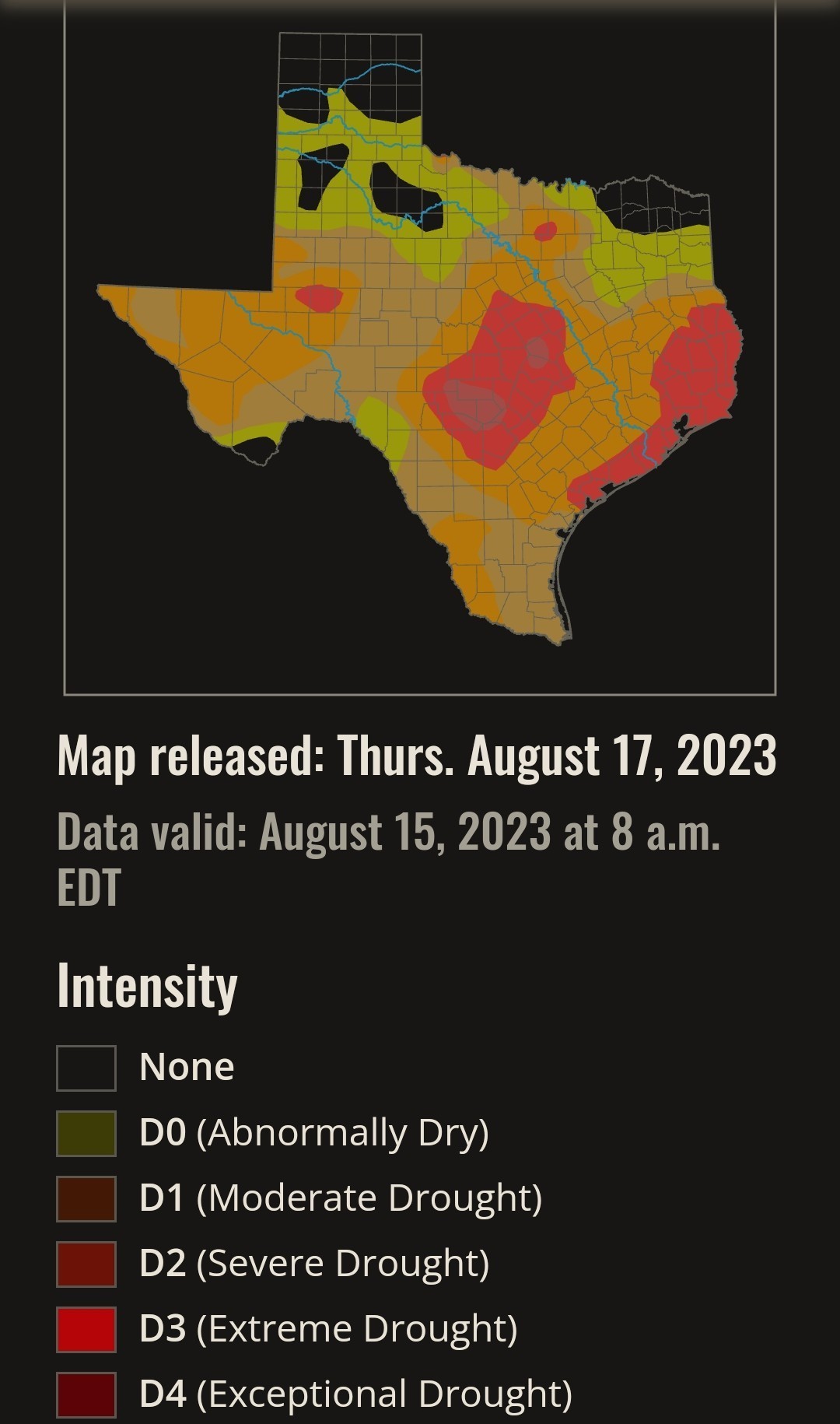 Updated drought monitor