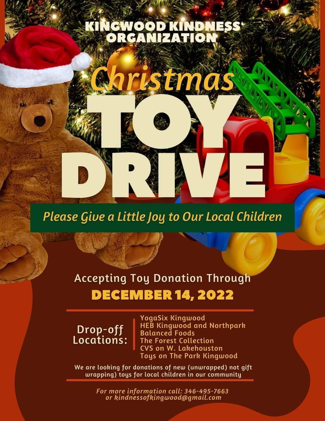 KW Kindness Toy Drive needs help