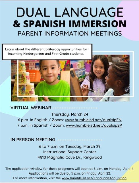 HISD Dual Language & Spanish Immersion program meetings