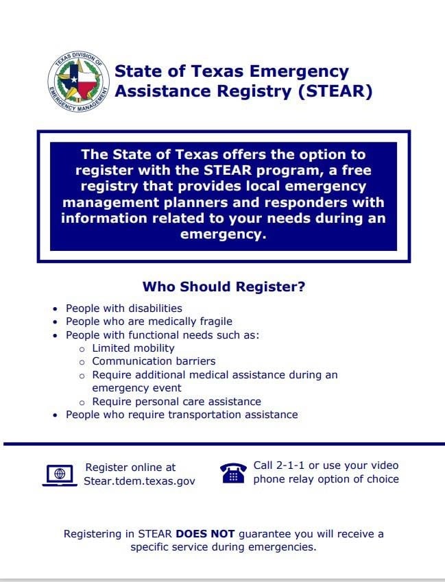 STEAR program: Register today and help emergency responders help